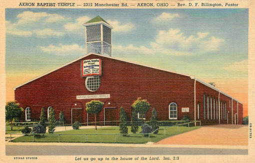 Akron Baptist Temple - Akron Postcards