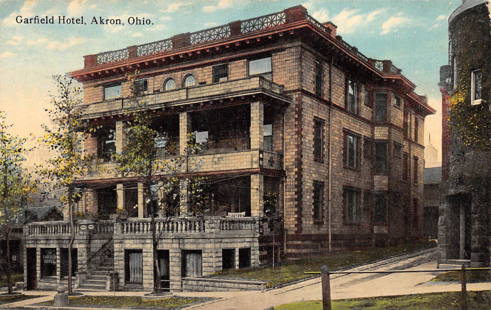 Garfield Hotel - Akron Postcards