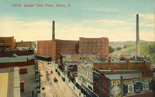Quaker Oats - Akron Postcards