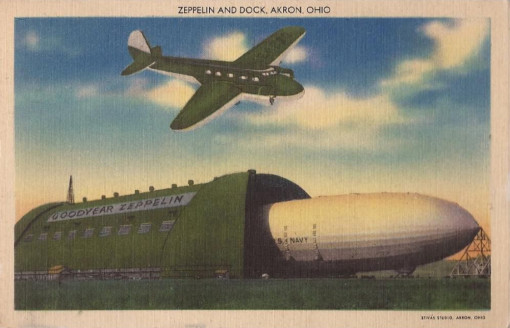 Zeppelin Air Dock - Akron Postcards