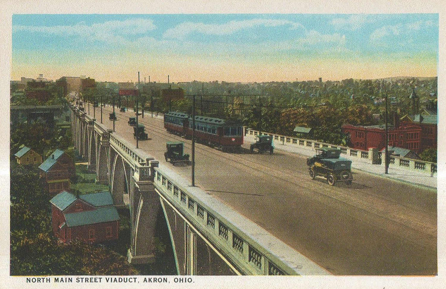 North Main Street Viaduct - Akron Postcards