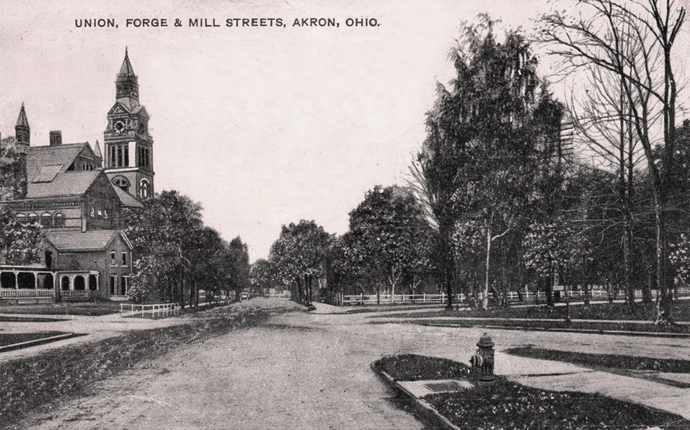 Union, Forge & Mill Streets - Akron Postcards