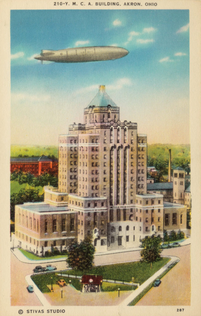 YMCA - USS Akron - ZRS-4 - Akron Postcards