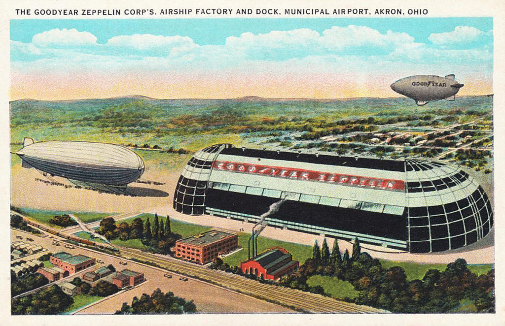 Airships - Goodyear Zeppelin Corporation - Akron Postcards