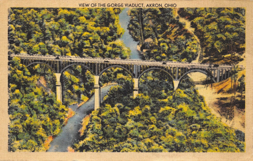 View of the Gorge Viaduct - Akron Postcards