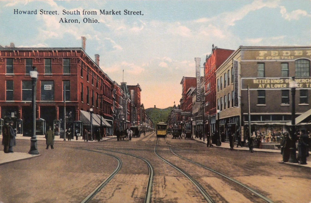 Howard Street - Akron Postcards