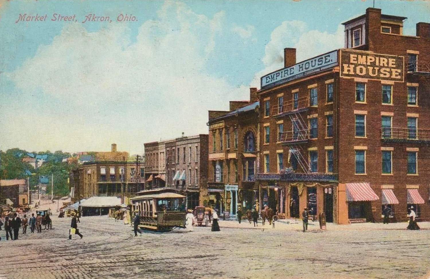 Market Street - Akron Postcards