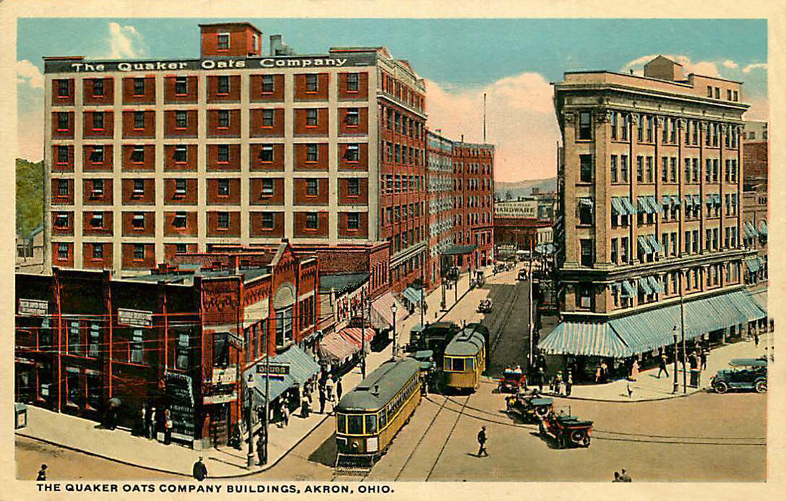 Quaker Oats - Howard Street - Akron Postcards