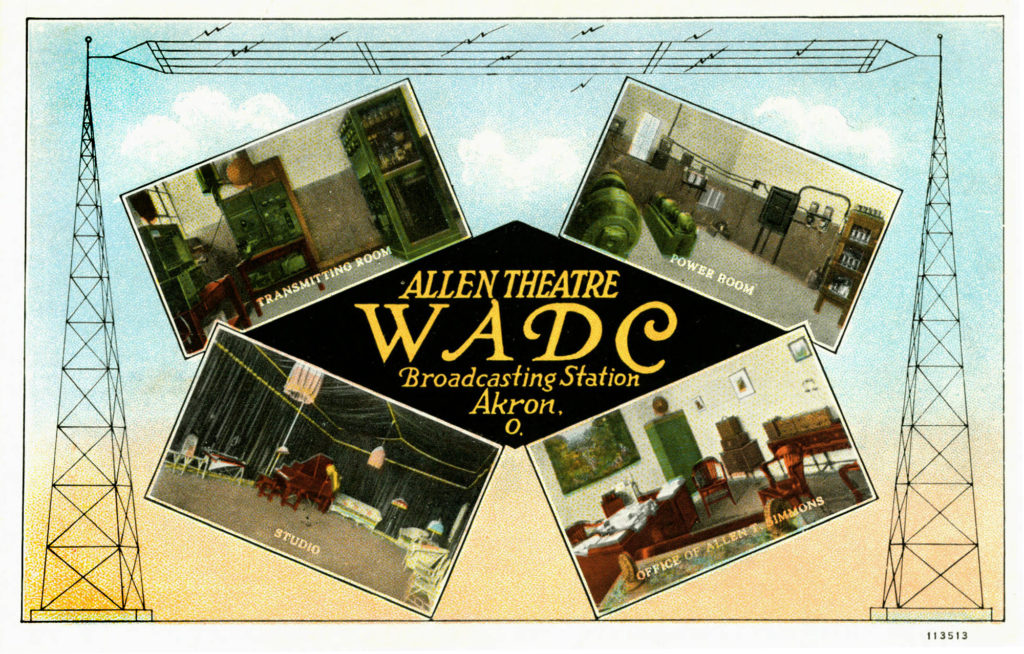 Allen Theatre WADC Broadcasting Station - Akron Postcards