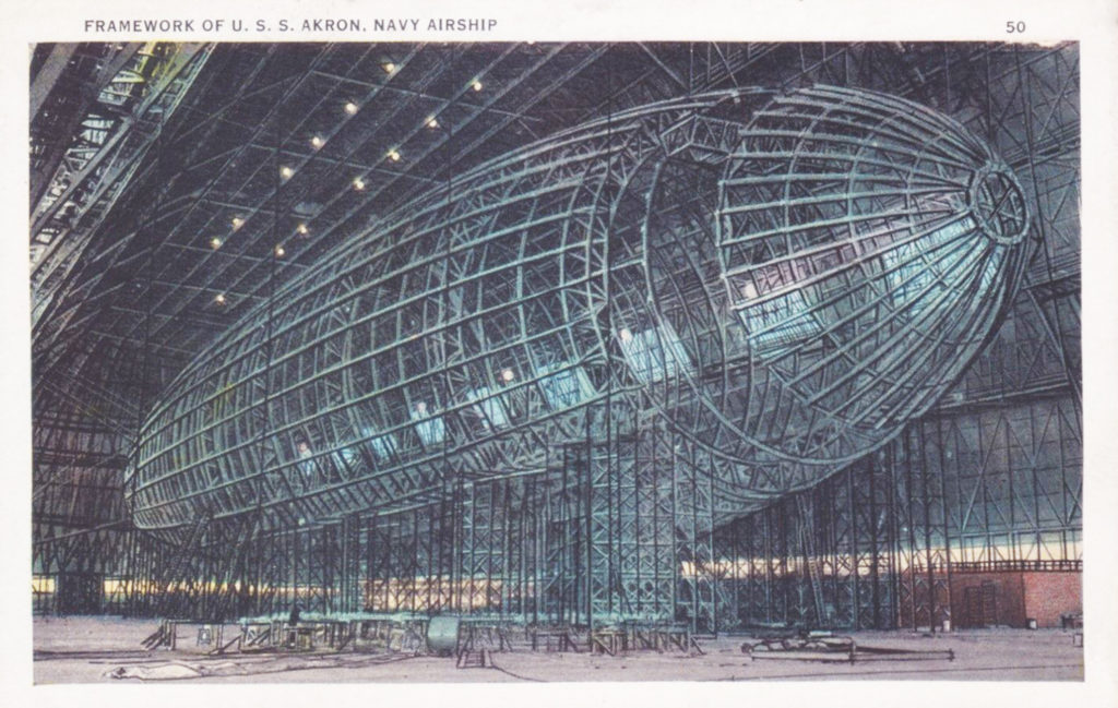 USS Akron - ZRS-4 - Akron Postcards