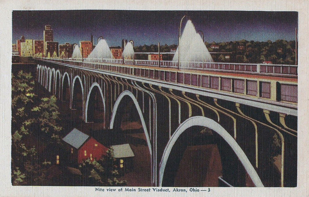Main Street Viaduct - Akron Postcards