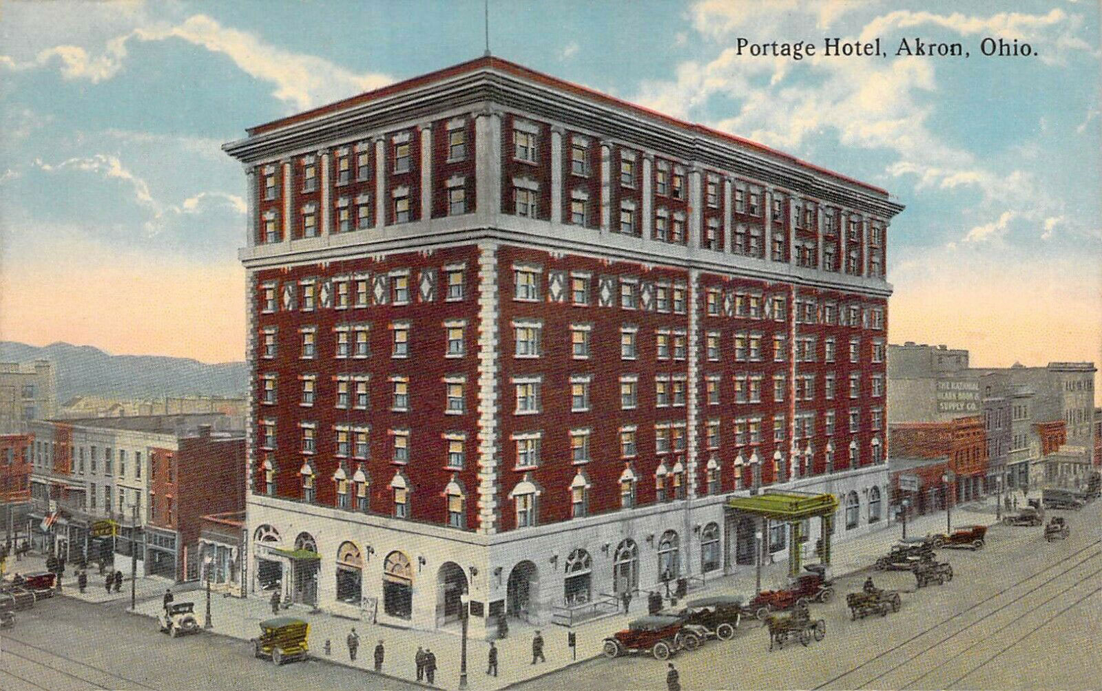 Portage Hotel - Akron Postcards